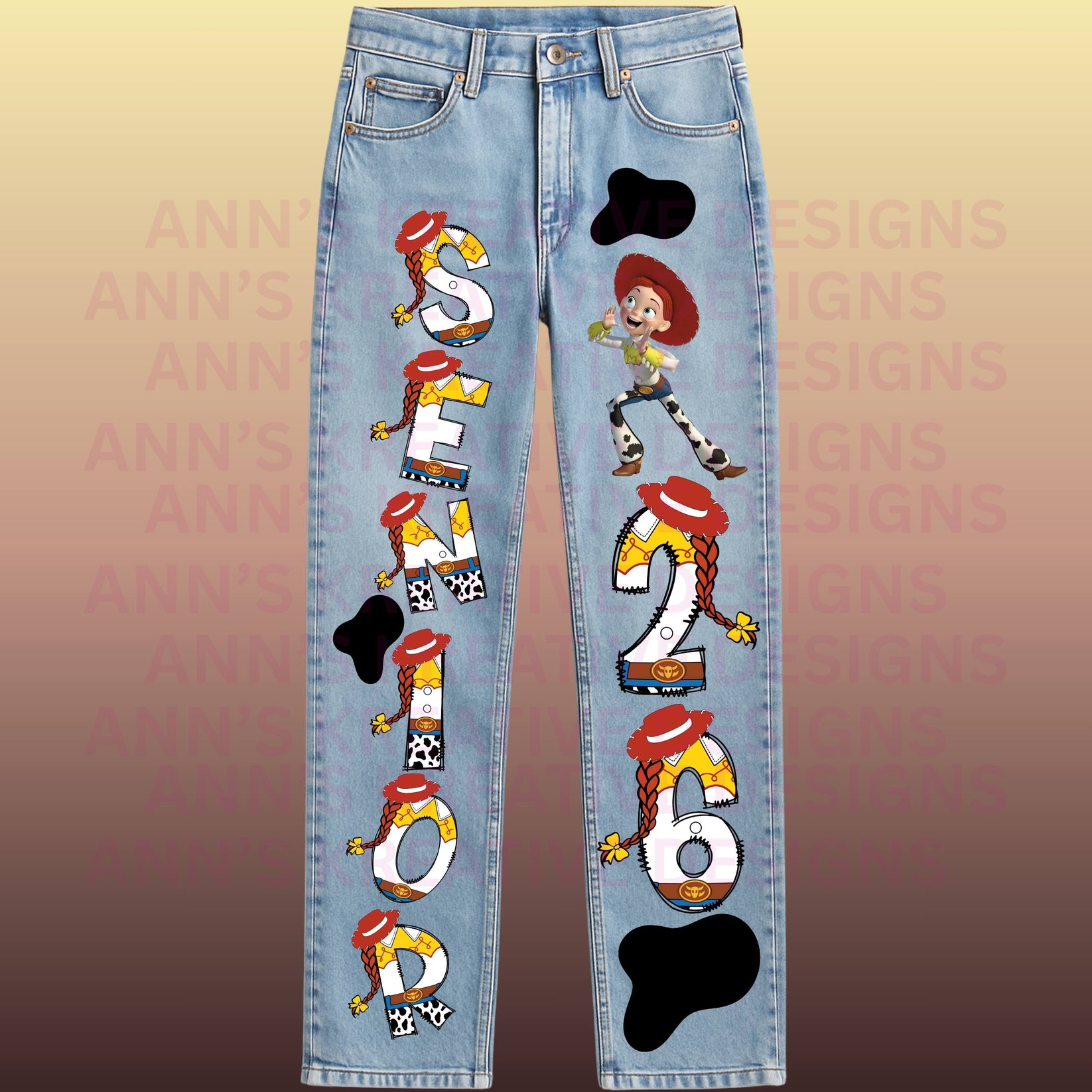 Senior Spirit Denim Jeans (Customization Only) | Class of 2026 | Schoo ...